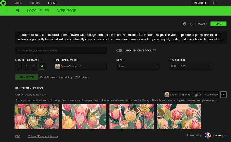 Razer Axon Create Unveiled; Make AI Wallpapers That Sync with Chroma RGB! | Beebom