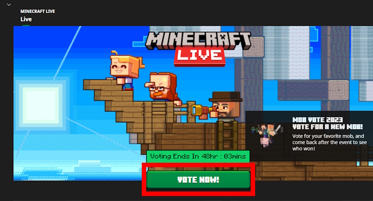 [UPDATE: Winner] How to Vote in Minecraft Mob Vote 2023 | Beebom