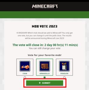 [UPDATE: Winner] How to Vote in Minecraft Mob Vote 2023 | Beebom