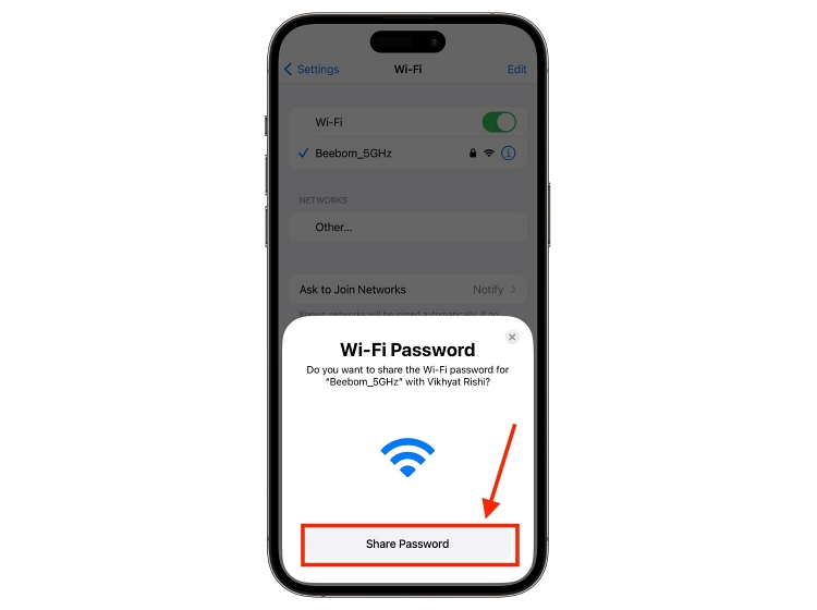 How to Share Wi-Fi Password on iPhone | Beebom