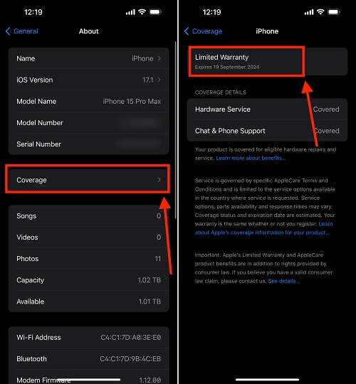 How to Check iPhone Warranty Status | Beebom