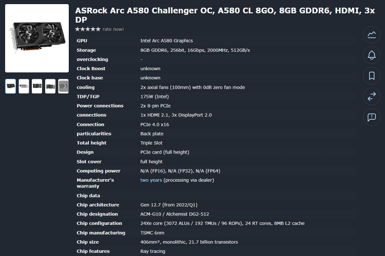 Intel Arc A580 Graphics Card Leaks Online; Launch Imminent | Beebom