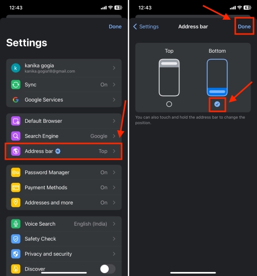 How To Move Address Bar To Bottom On Chrome For Iphone Beebom