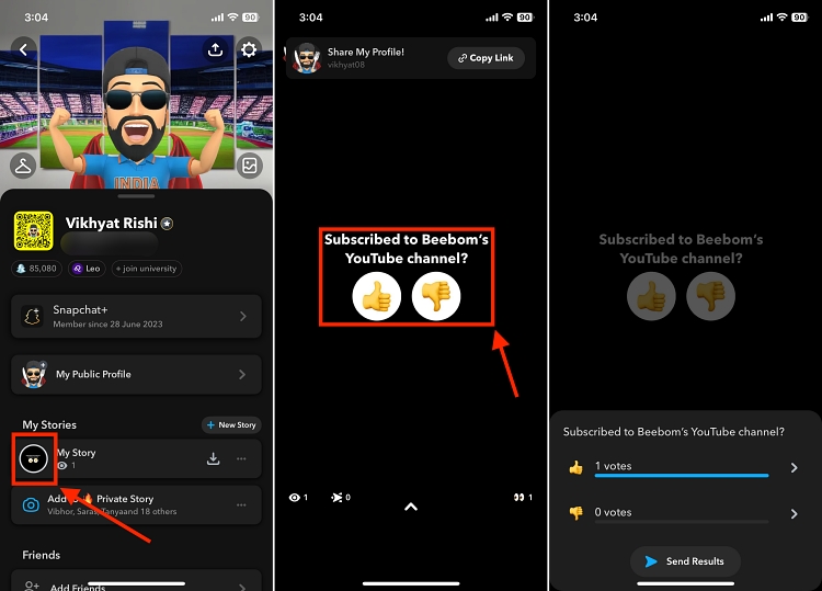 How to Create Polls on Snapchat | Beebom