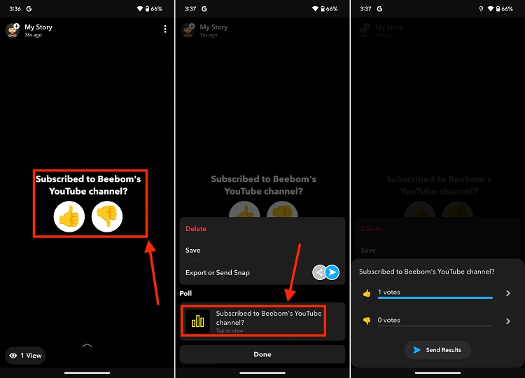 How to Create Polls on Snapchat | Beebom