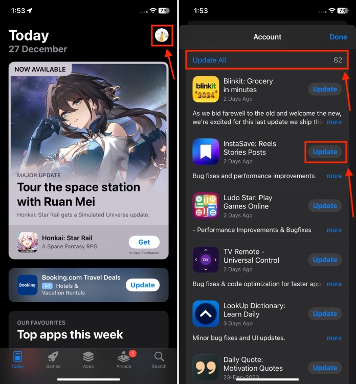 How to Update Apps on iPhone (2024 Guide) | Beebom