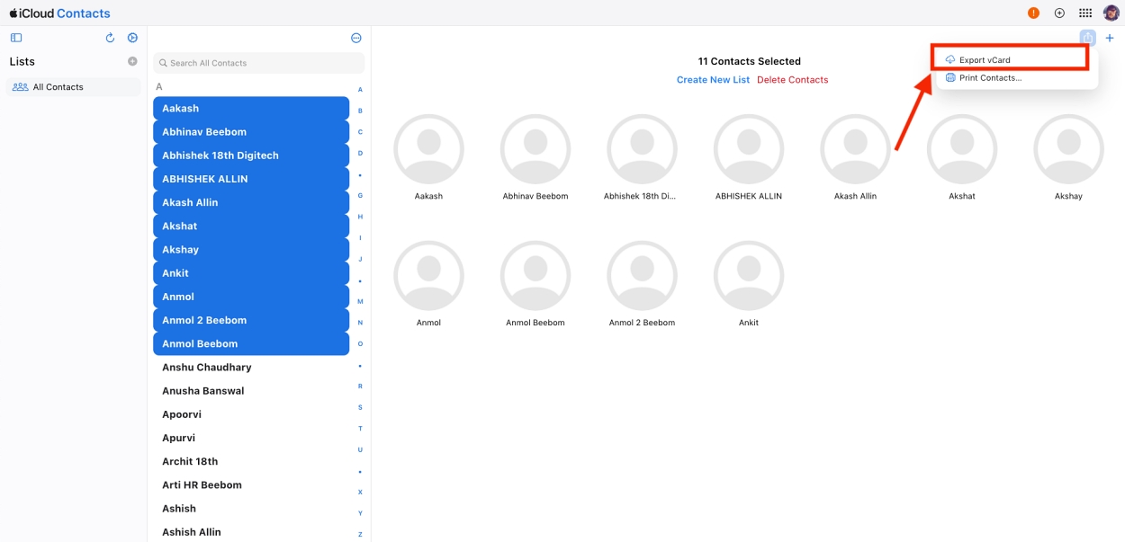 How to Export Contacts from iPhone | Beebom