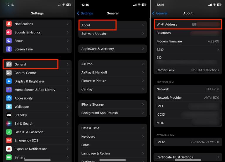 How to Find MAC Address on an iPhone | Beebom
