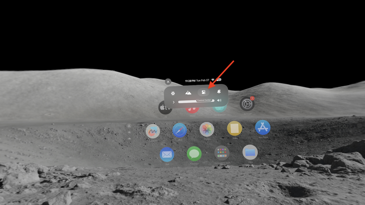 How to Open and Customize Control Center on Apple Vision Pro | Beebom