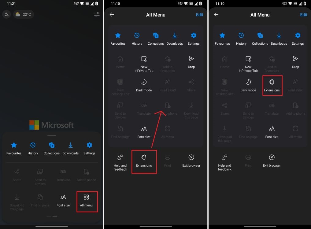 How to Install Extensions in Edge Browser for Android | Beebom