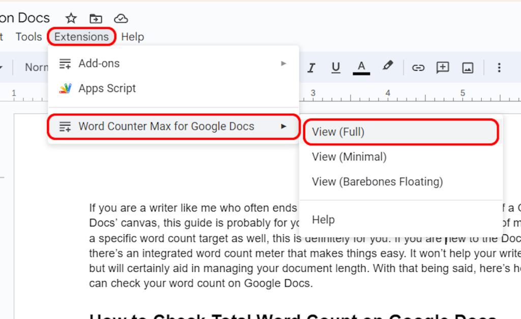 How to Check Word Count on Google Docs | Beebom