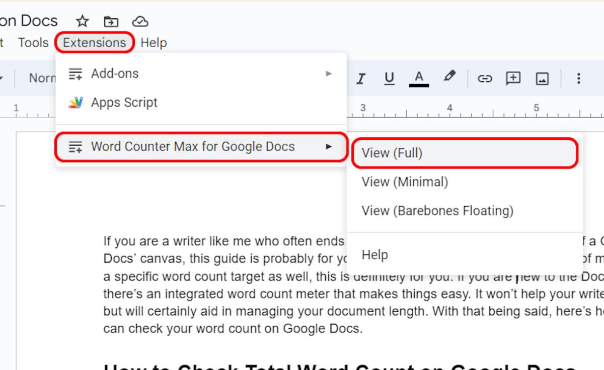 How to Check Word Count on Google Docs | Beebom
