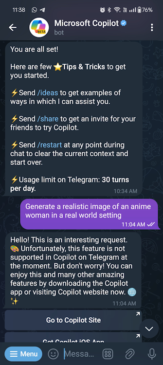 Telegram Gets Official Microsoft Copilot Bot, Here’s How to Use It | Beebom