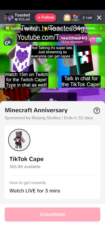 How to Get the Minecraft TikTok Cape | Beebom