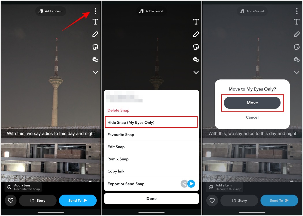 What is Snapchat My Eyes Only and How to Use It | Beebom