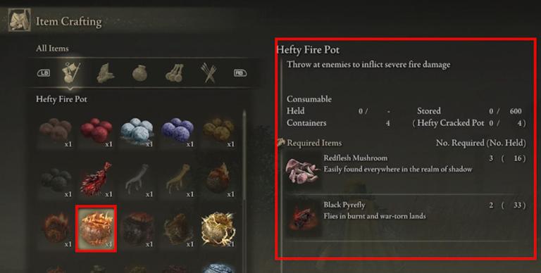 How to Craft Hefty Fire and Furnace Pots in Elden Ring DLC | Beebom