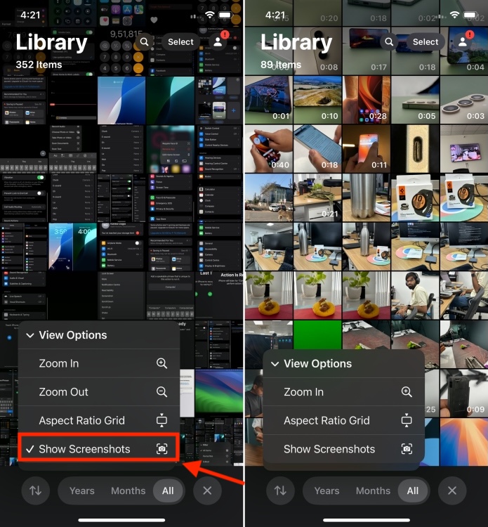 How to Hide Screenshots from iPhone Photos Gallery | Beebom