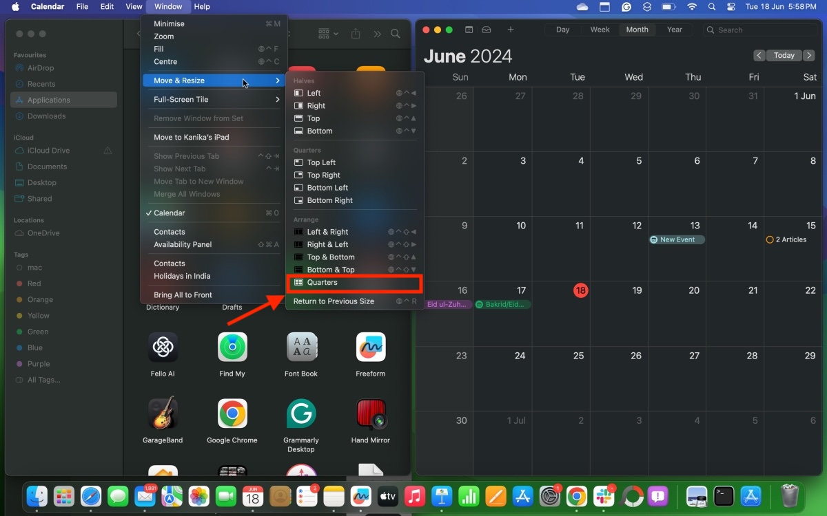 How to Use Windows Tiling Feature in macOS Sequoia | Beebom