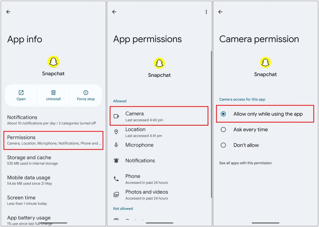 How to Allow Camera Access on Snapchat | Beebom