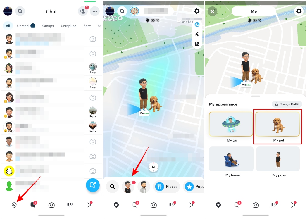 How to Get Pets on Snapchat Map | Beebom