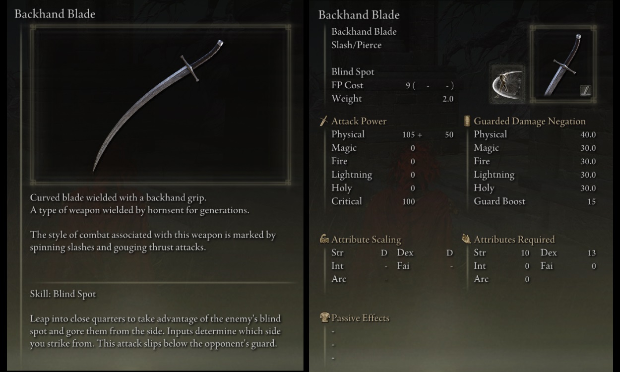 Elden Ring Backhand Blade Location and Skill Guide | Beebom