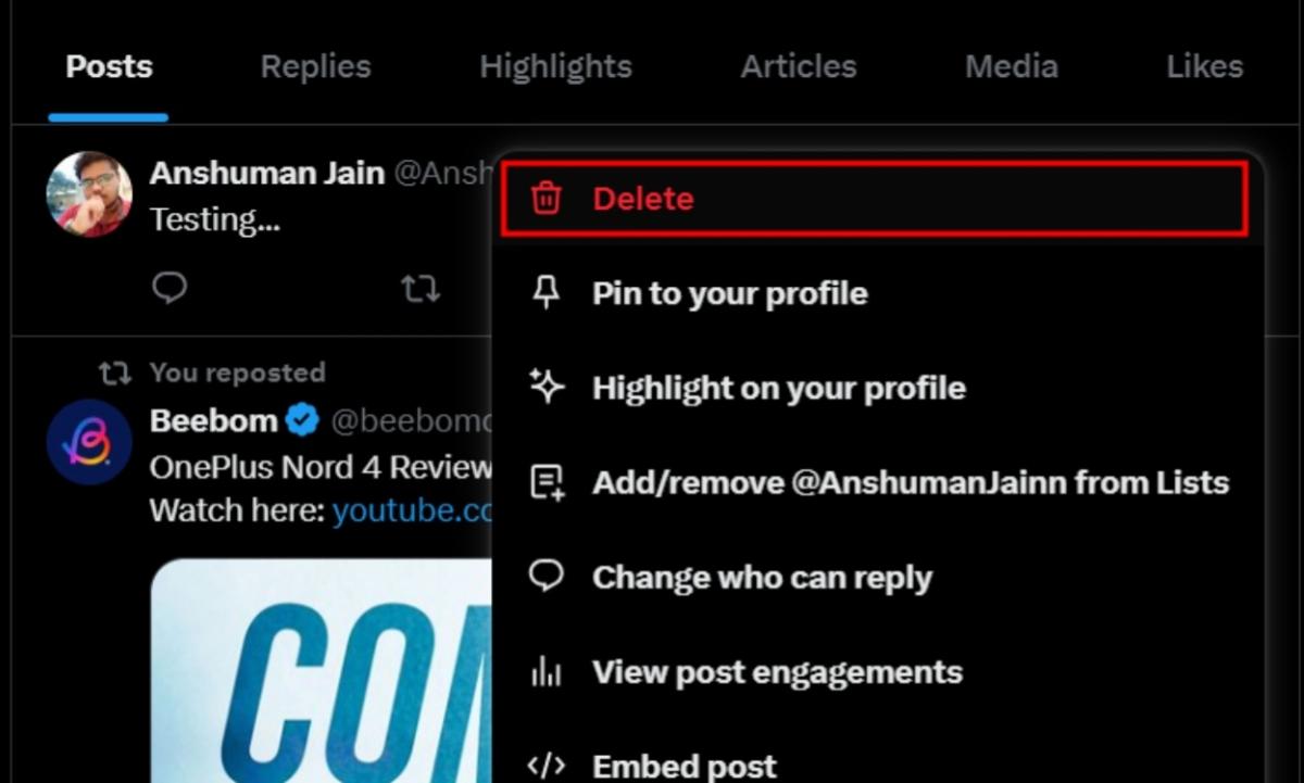 How to Delete One or All Tweets on X (Twitter) | Beebom
