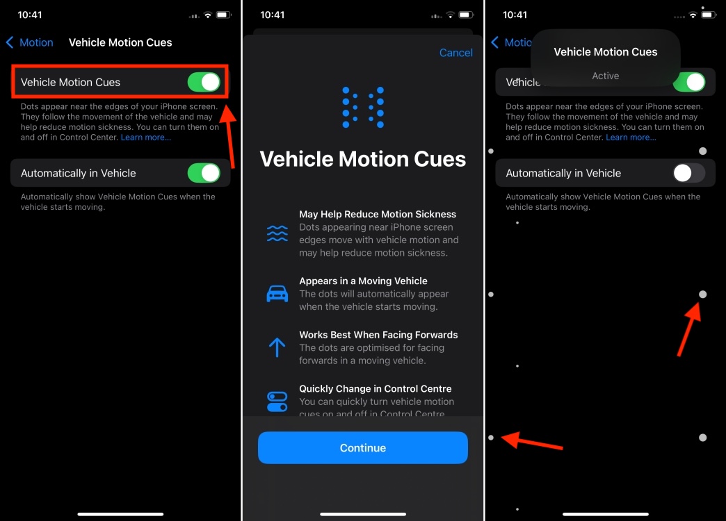 How to Enable and Use Vehicle Motion Cues on iPhone | Beebom