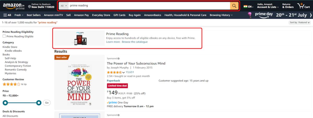 How to Use Amazon Prime Reading to Get Free eBooks | Beebom