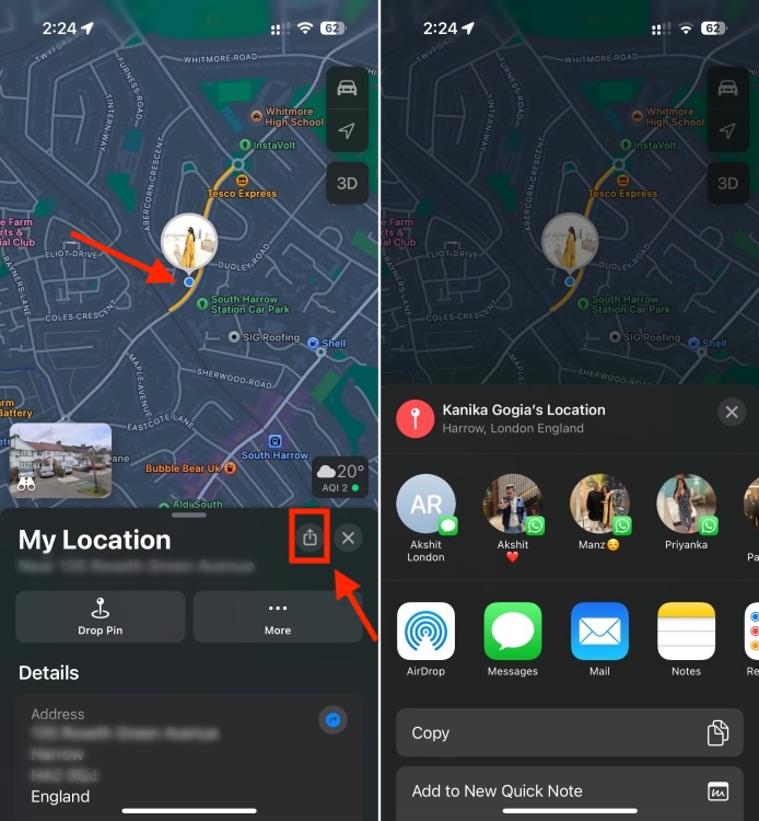 How to Share Location on iPhone (2024) | Beebom