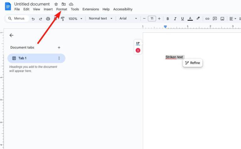 How to Strikethrough in Google Docs | Beebom