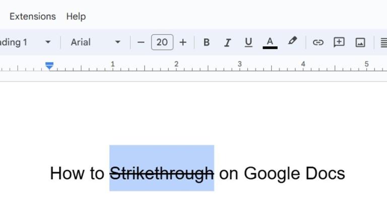 How to Strikethrough in Google Docs | Beebom