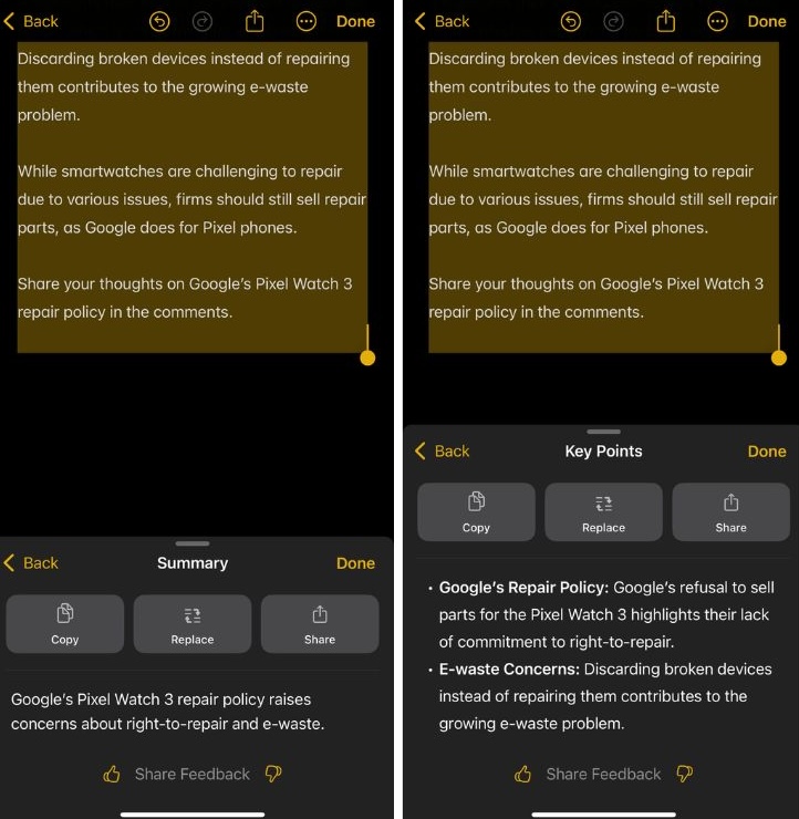 Apple Intelligence: How to Use Writing Tools in iOS 18 | Beebom