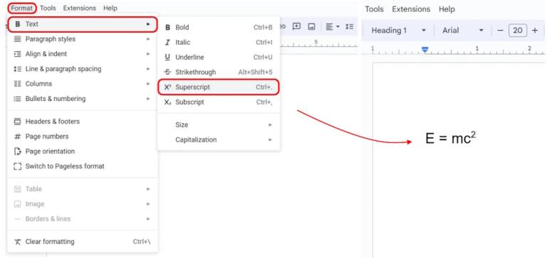 How to Subscript and Superscript in Google Docs | Beebom
