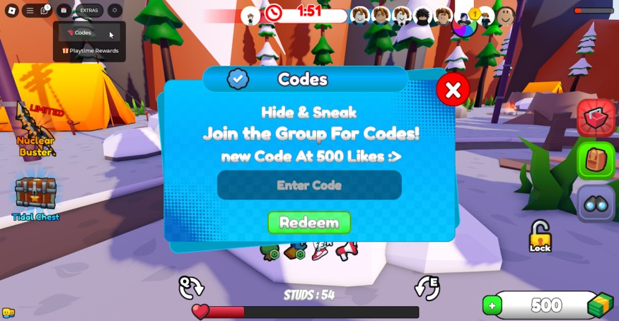 Hide and Sneak Codes (December 2025) | Beebom