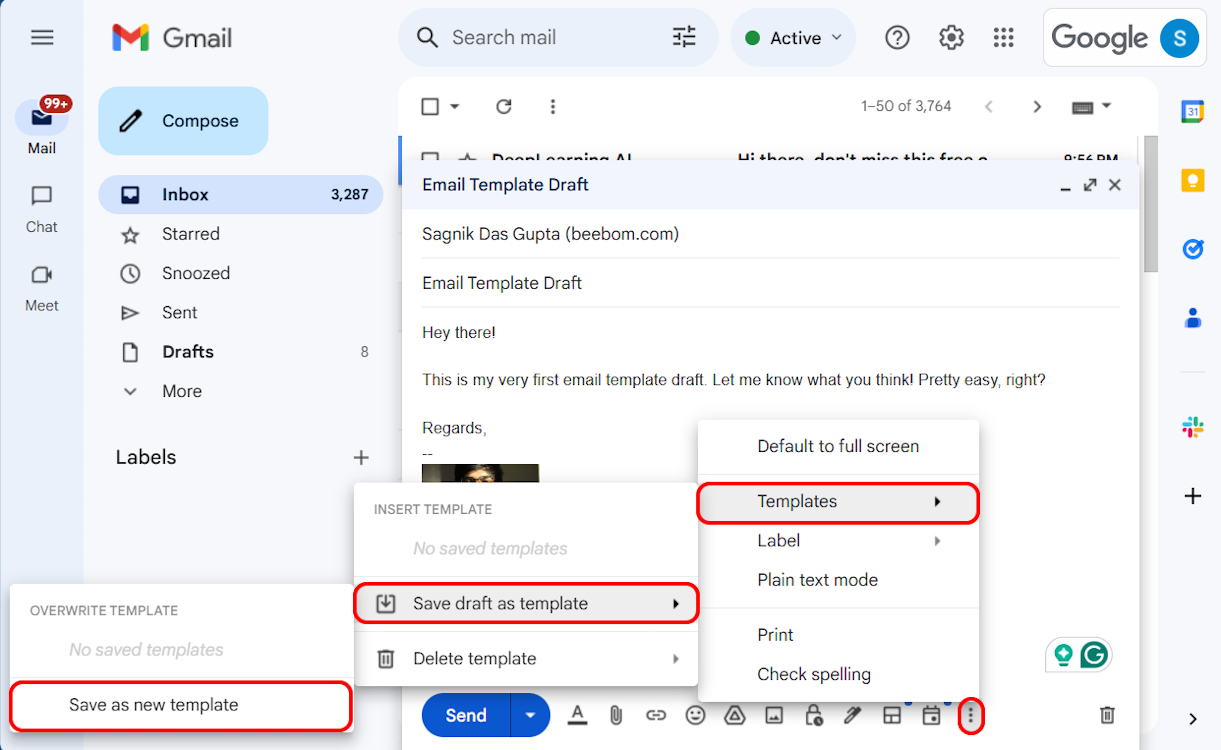 How to Create Email Templates in Gmail | Beebom