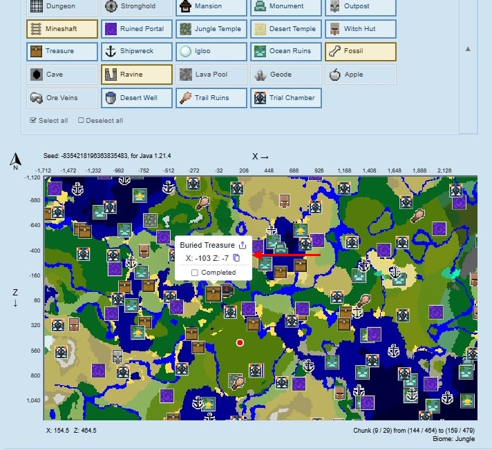 Minecraft Seed Map: Use This Tool to Find Rare Biomes and Structures ...