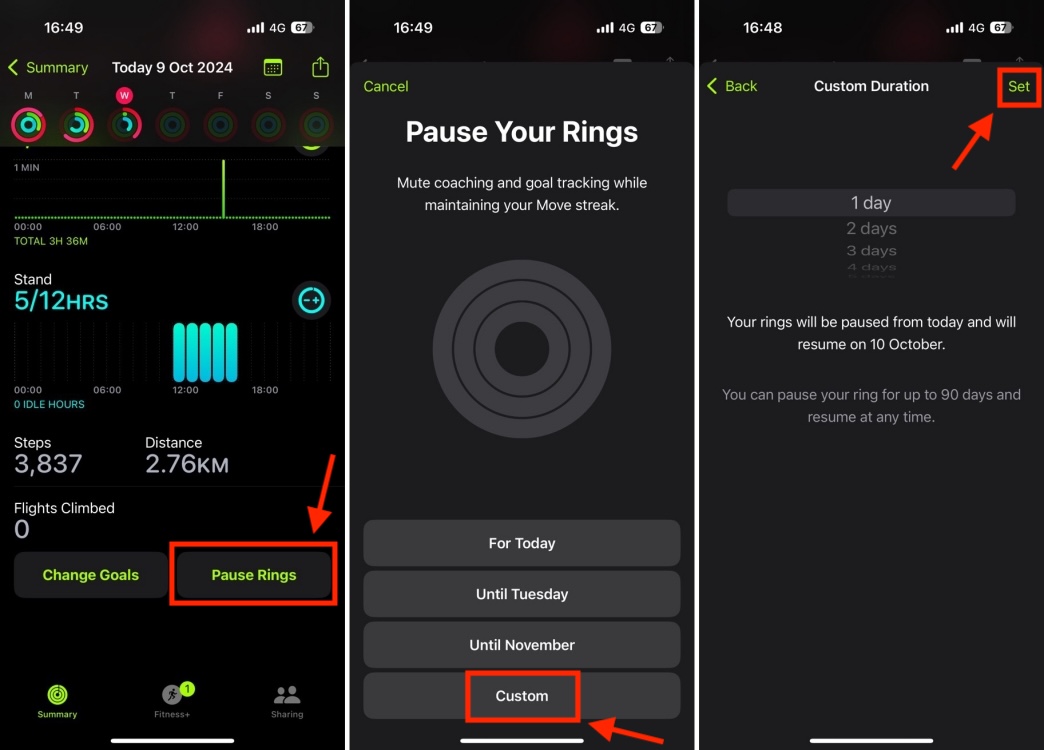 How to Pause Activity Rings on Apple Watch Without Losing Streak | Beebom