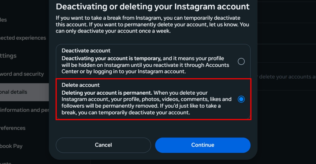 How to Delete Instagram Account | Beebom