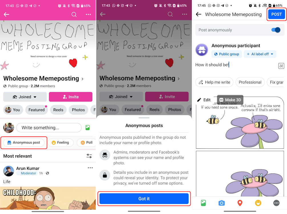How to Post Anonymously on Facebook | Beebom