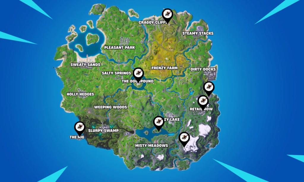 All Fortnite Choppa Locations in Chapter 2 Remix | Beebom