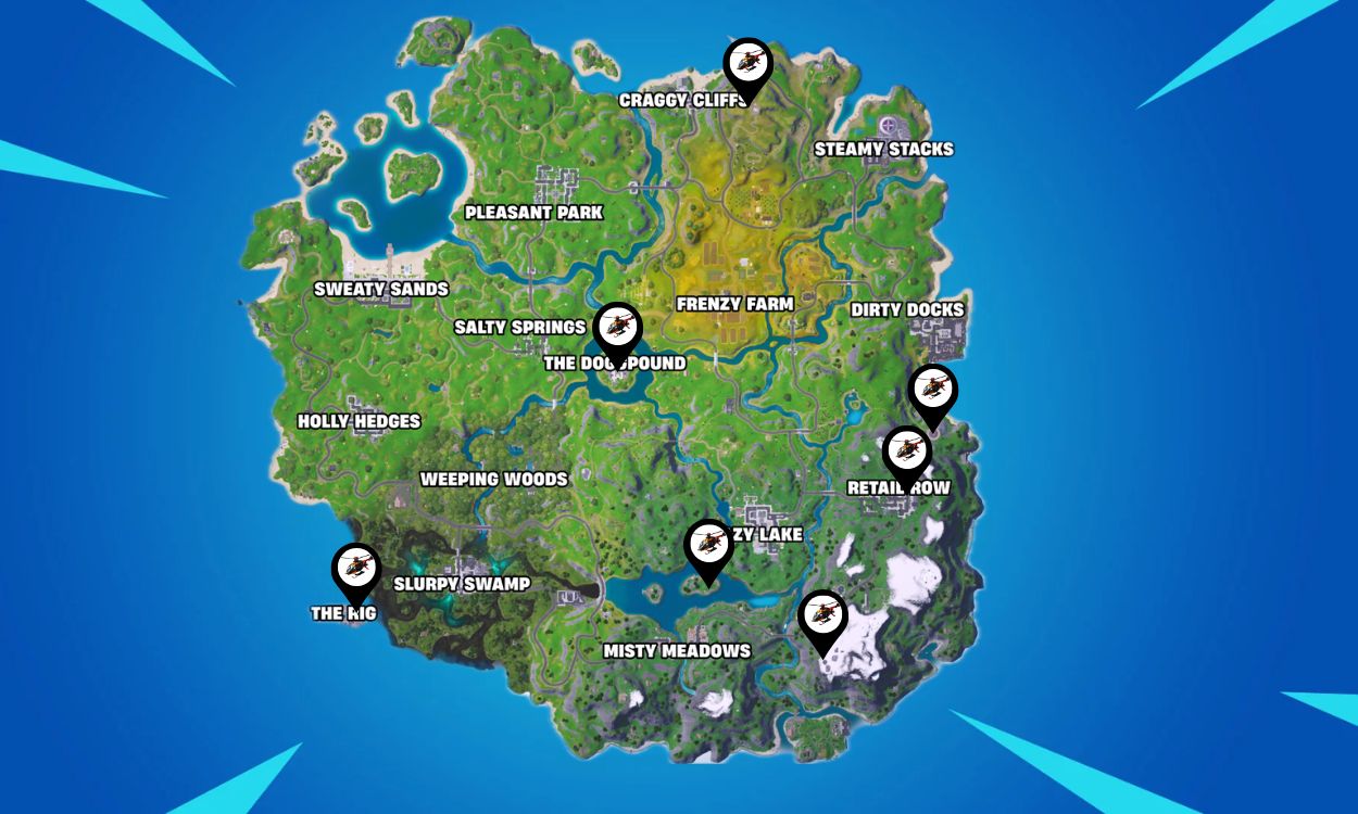 All Fortnite Choppa Locations in Chapter 2 Remix | Beebom