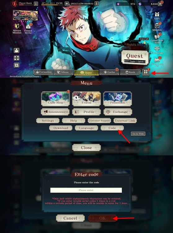 Jujutsu Kaisen Phantom Parade Codes (November 2025) | Beebom