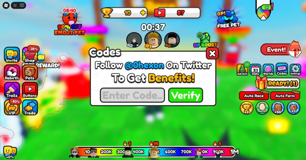 YouTube Race Simulator Codes (October 2025) | Beebom