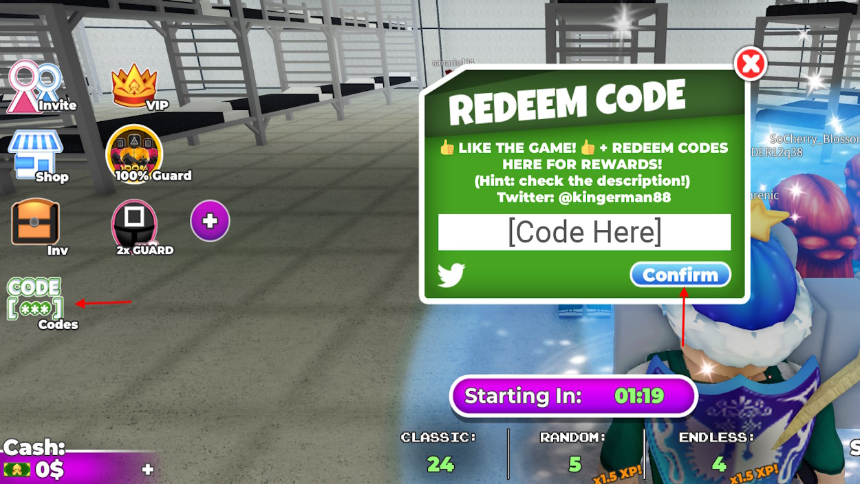 Roblox Squid Game Codes (December 2025) | Beebom