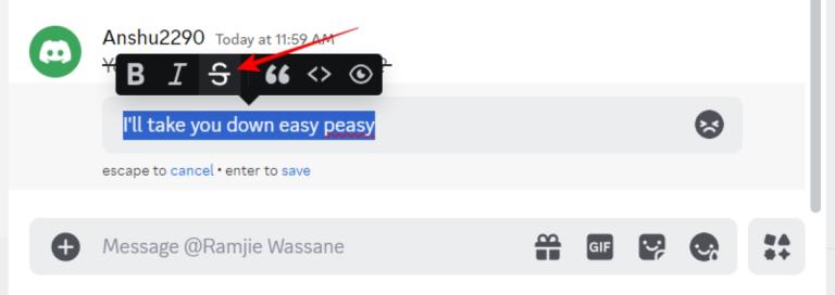 How to Strikethrough Text on Discord | Beebom