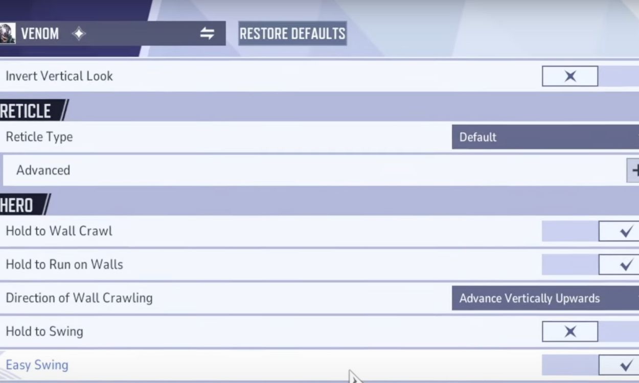 How to Turn off Easy Swing in Marvel Rivals | Beebom