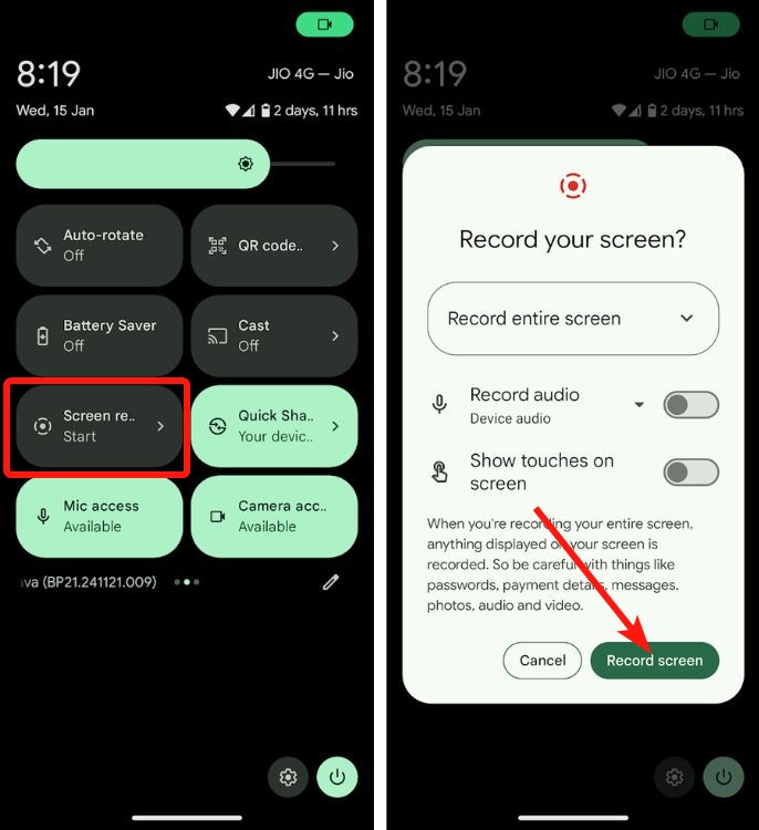 How to Record Screen on Your Google Pixel Phone | Beebom