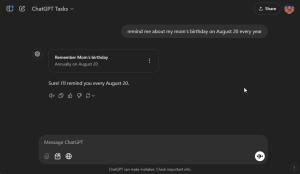 How to Schedule Tasks and Set Reminders in ChatGPT | Beebom