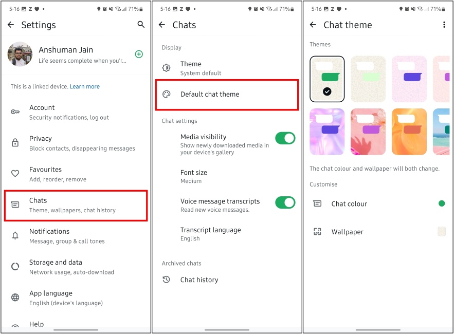 How to Change Chat Theme on WhatsApp | Beebom