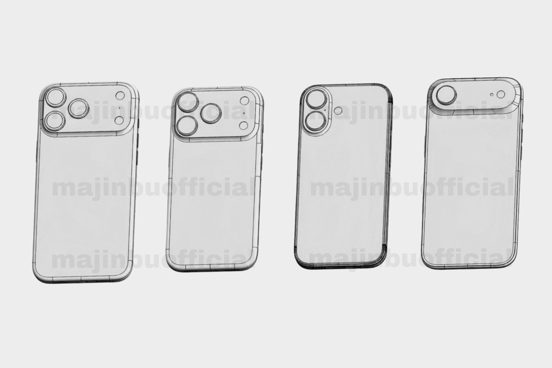 New iPhone 17 Renders Reveal Pill-Shaped Cameras Across Entire Lineup | Beebom